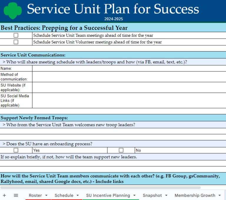 Service Unit Planning Meeting - GS Norcal HelpCenter