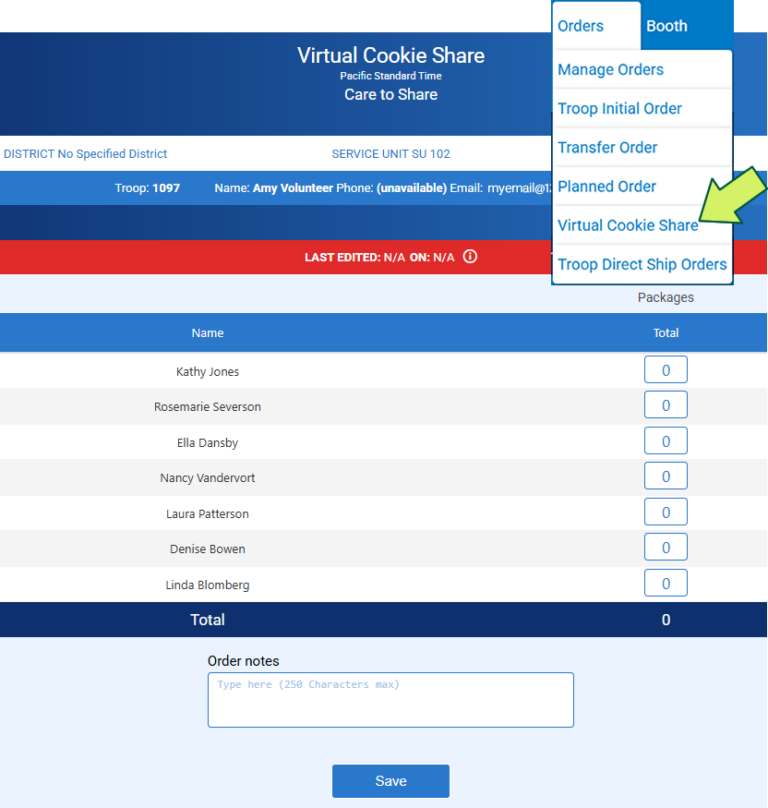 Allocating Care To Share in Smart Cookies - GS Norcal HelpCenter